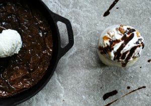 Frozen Root Beer Float Recipe: Salted Caramel Brownie Sundae